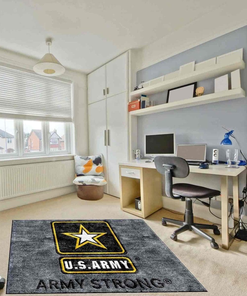 US Army Soldier For Life Logo Rug