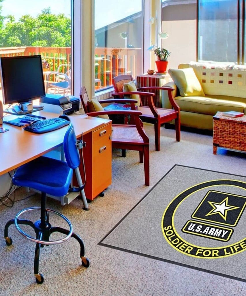 US Army Soldier For Life Logo Rug